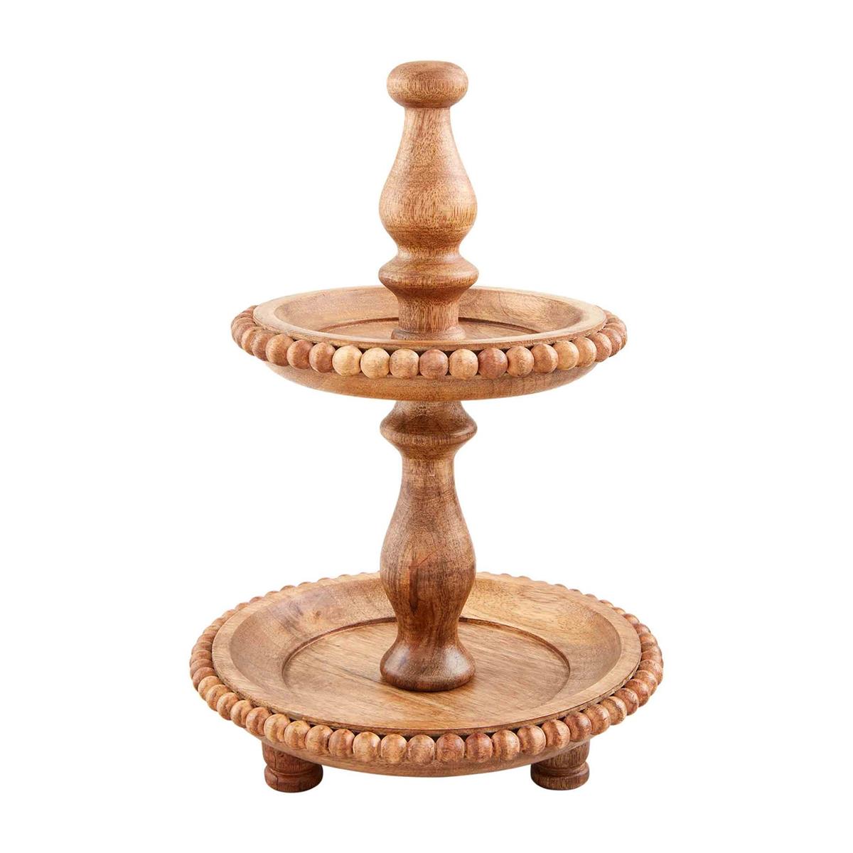 Mini Beaded Two Tiered Stand| Fourth and Main on Laurel