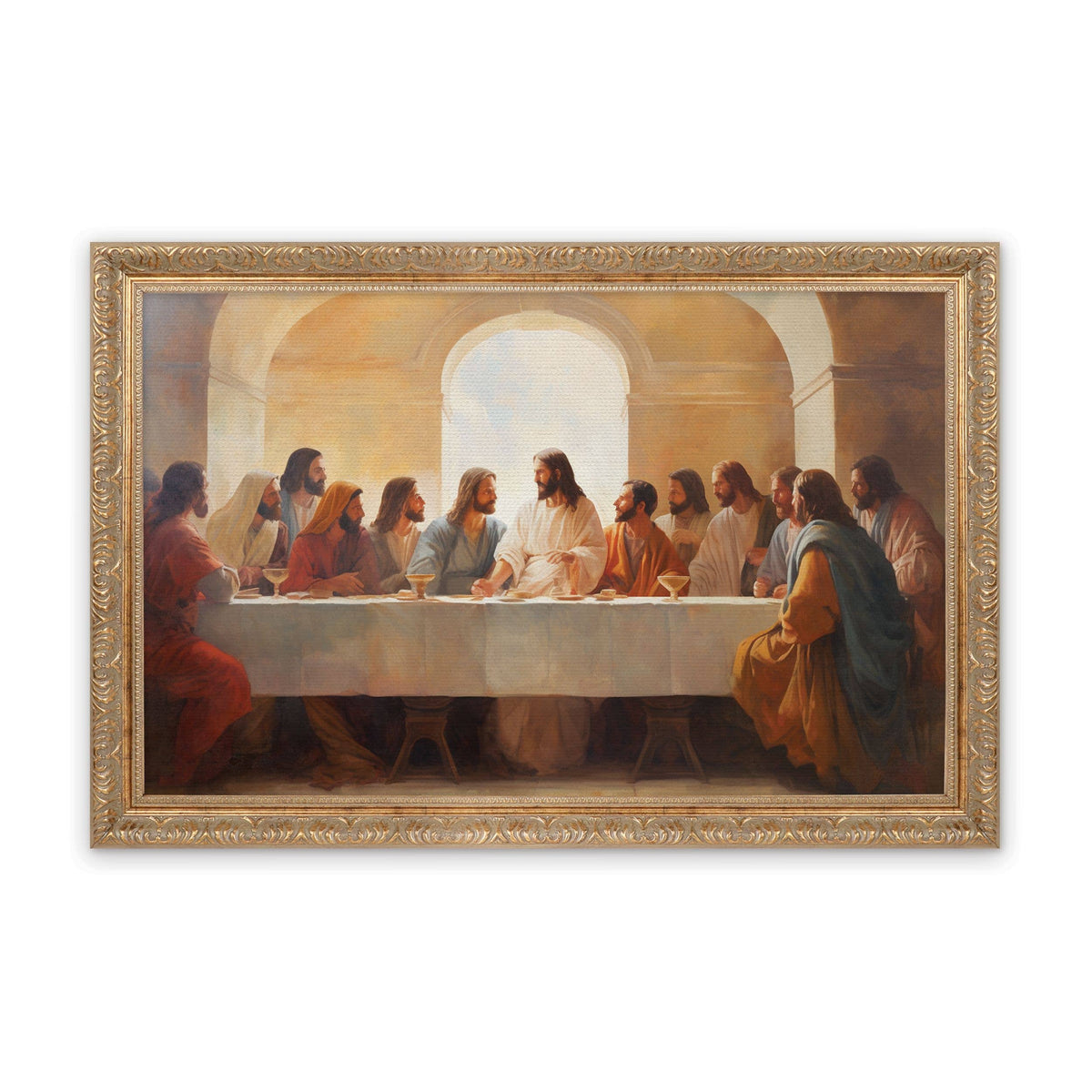 Last Supper 32X22 Gold Framed Linen| Fourth and Main on Laurel